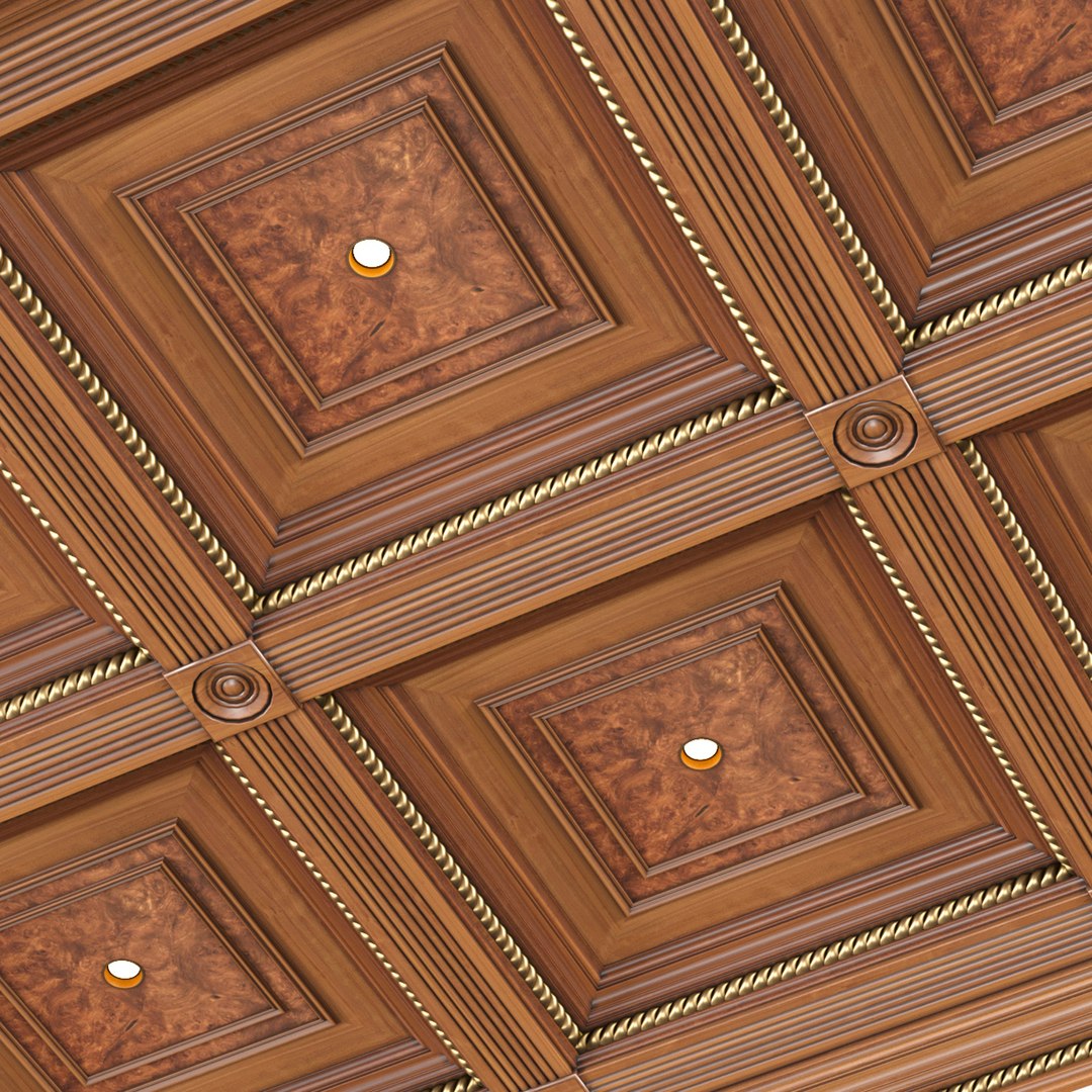 3D model Classic ceiling with lights 3D model - TurboSquid 1972790