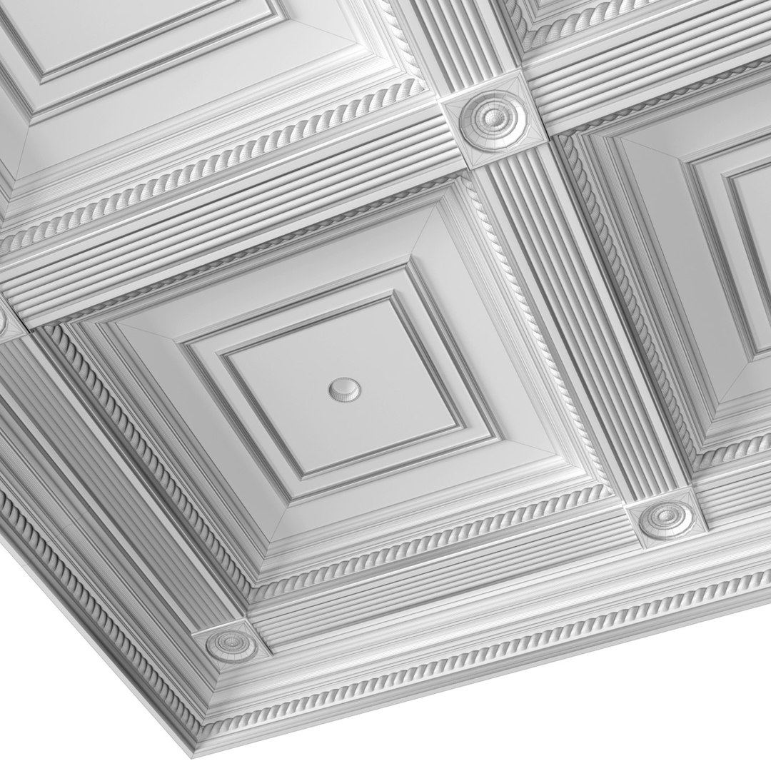 3D model Classic ceiling with lights 3D model - TurboSquid 1972790