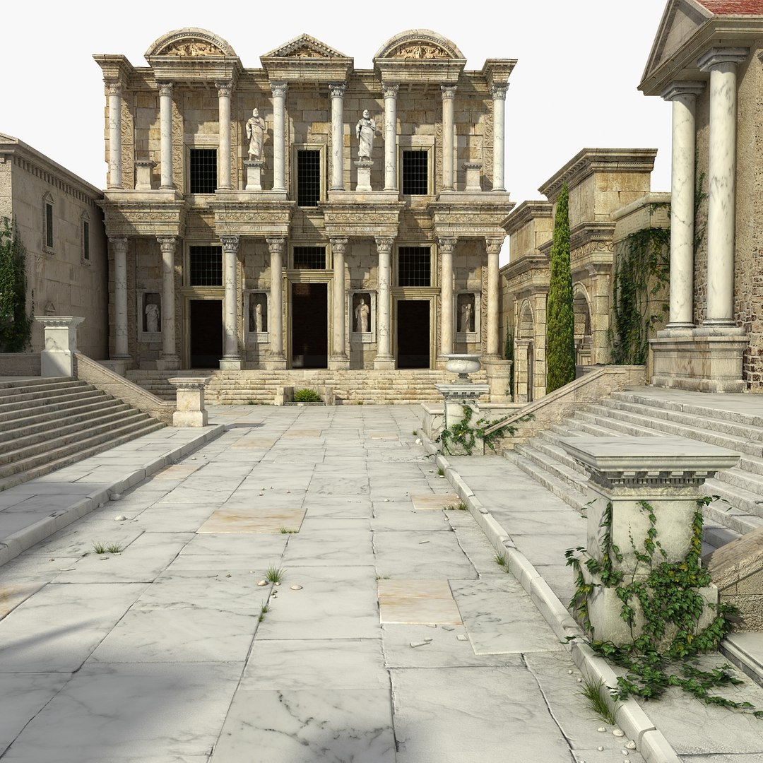 3D Library Of Celsus Ephesus Model - TurboSquid 2003097