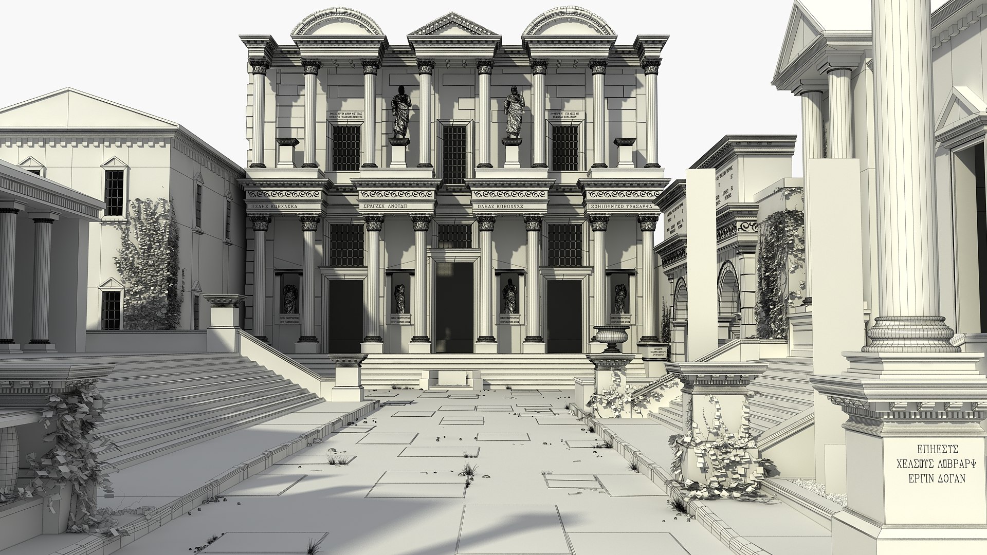 3D Library Of Celsus Ephesus Model - TurboSquid 2003097