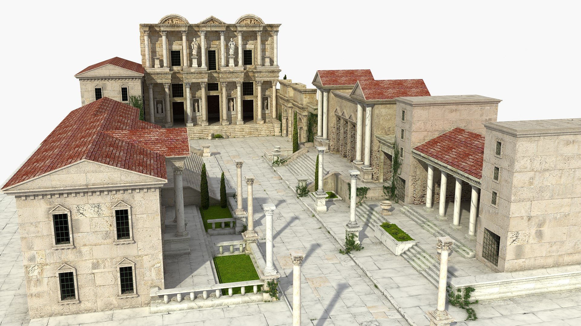 3D Library Of Celsus Ephesus Model - TurboSquid 2003097