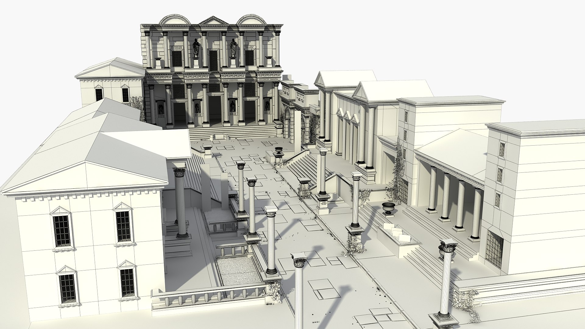 3D Library Of Celsus Ephesus Model - TurboSquid 2003097