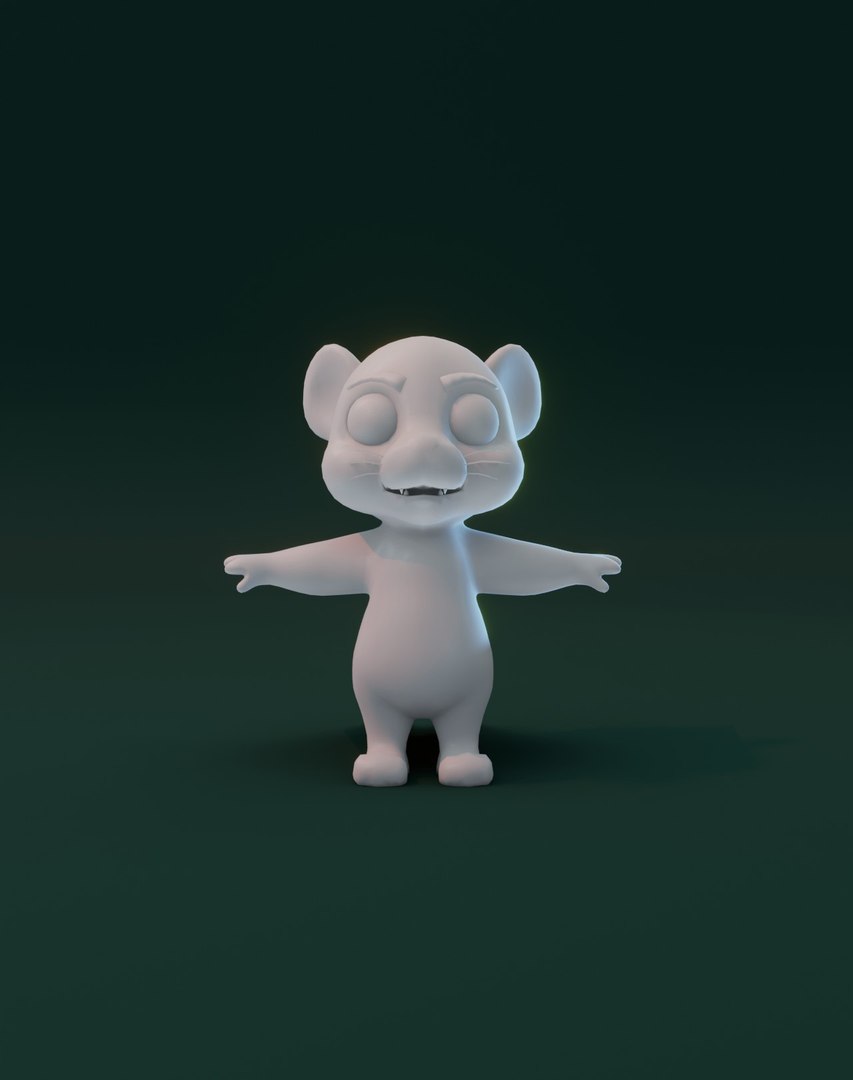 Cartoon Tiger Rigged Base Mesh 3D Model - TurboSquid 1813978