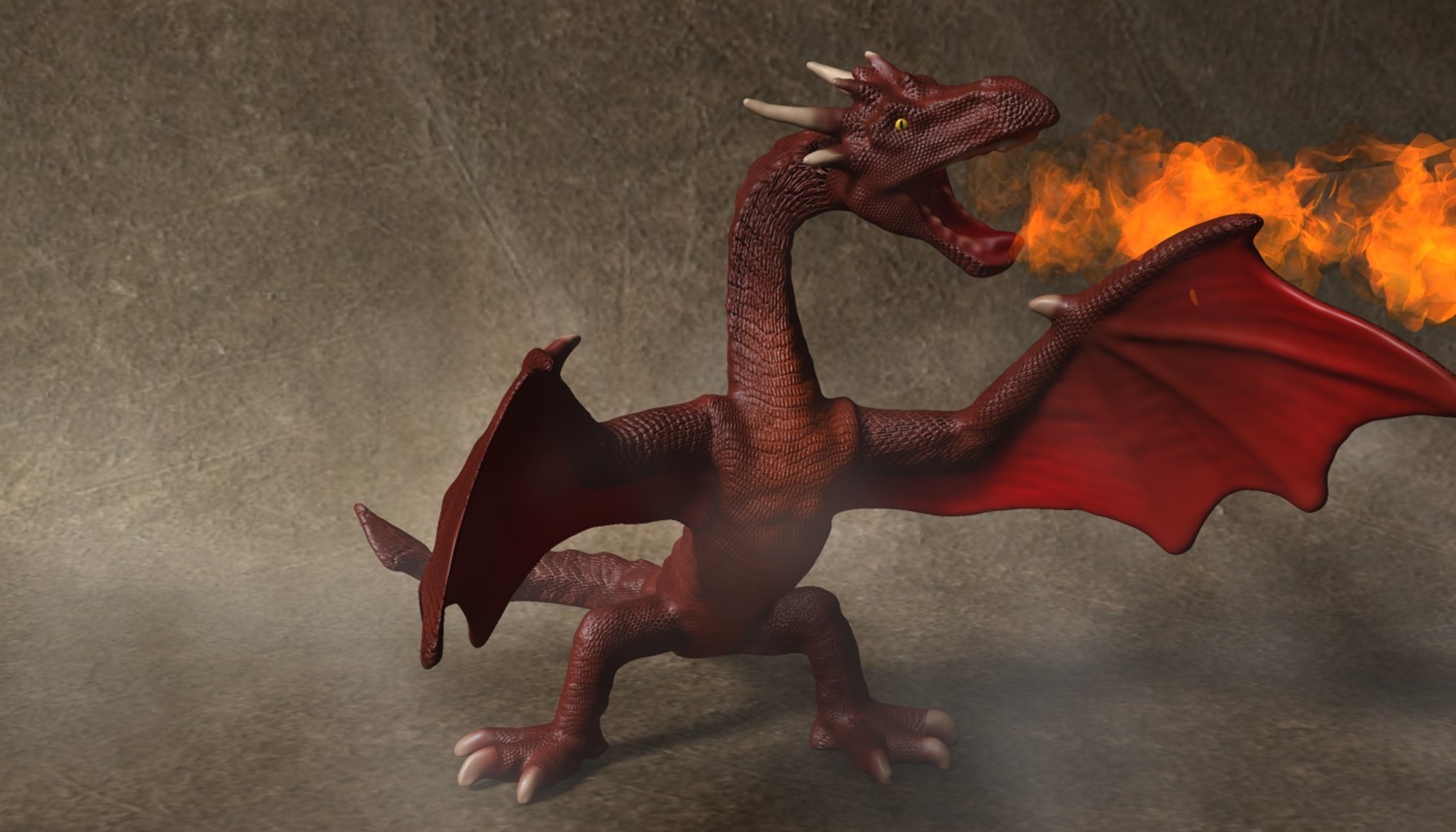 3D Red Dragon Rigged - TurboSquid 1169060