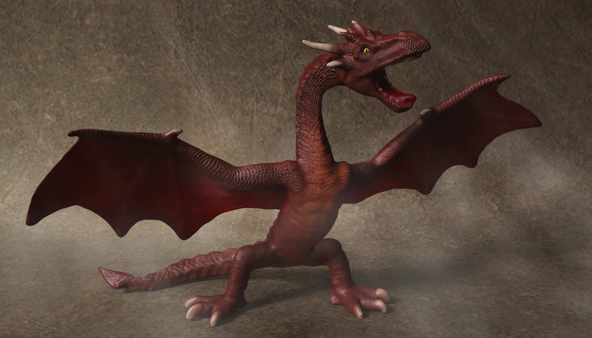 3D Red Dragon Rigged - TurboSquid 1169060