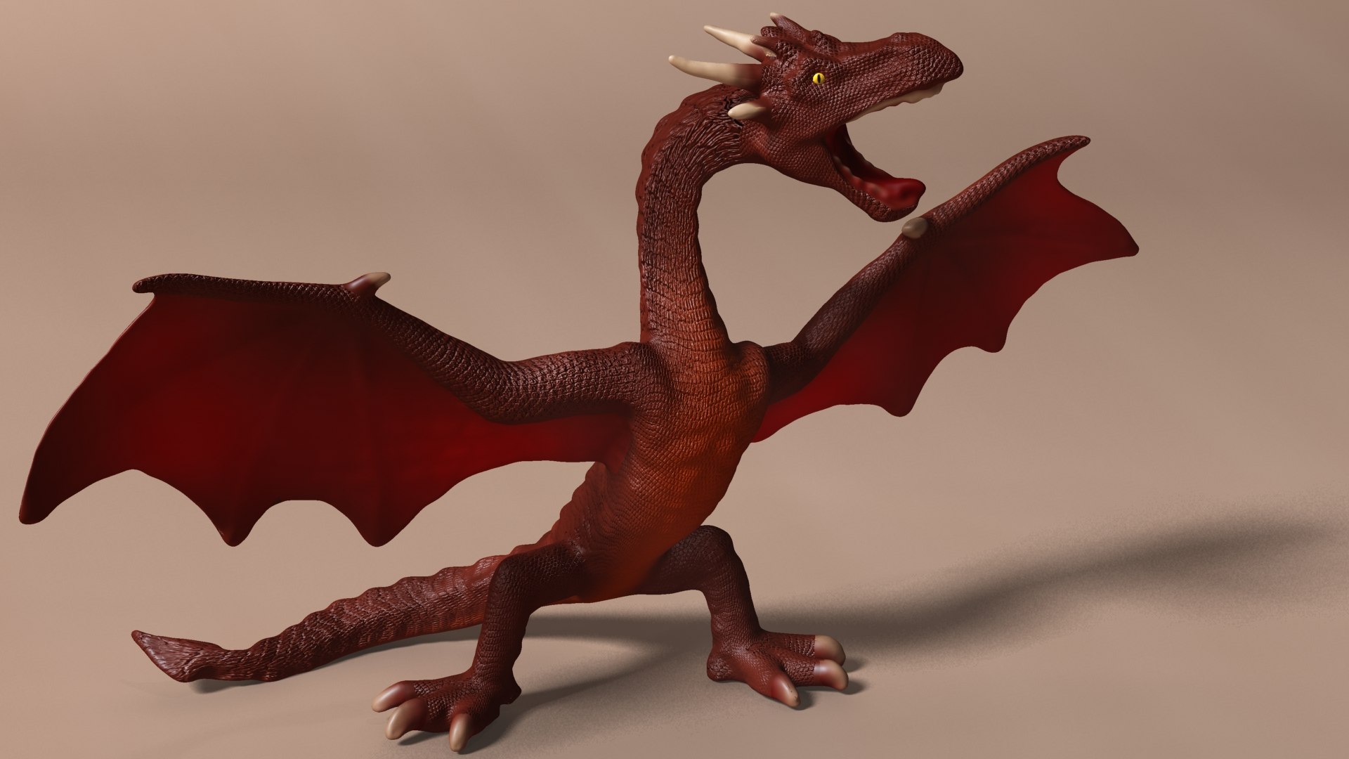 3D Red Dragon Rigged - TurboSquid 1169060