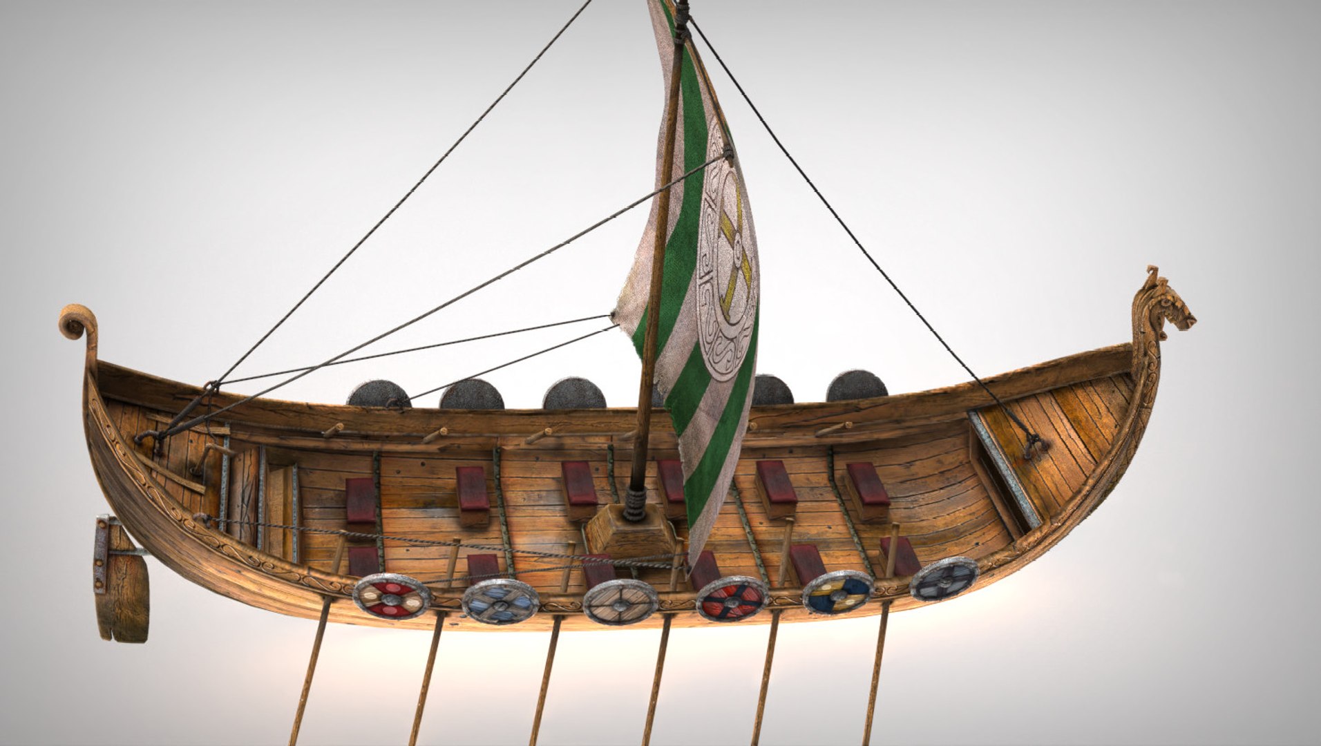 Ship boat drakkar 3D model - TurboSquid 1626948