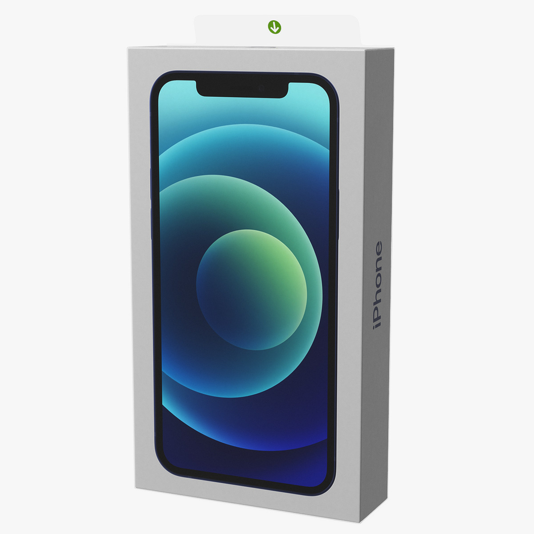 Iphone 12 package box model - TurboSquid 1693725