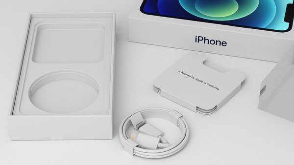 modelo 3d Paquete de iPhone 12 Caja Azul - TurboSquid 1693725