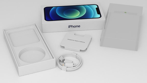 Iphone 12 package box model - TurboSquid 1693725