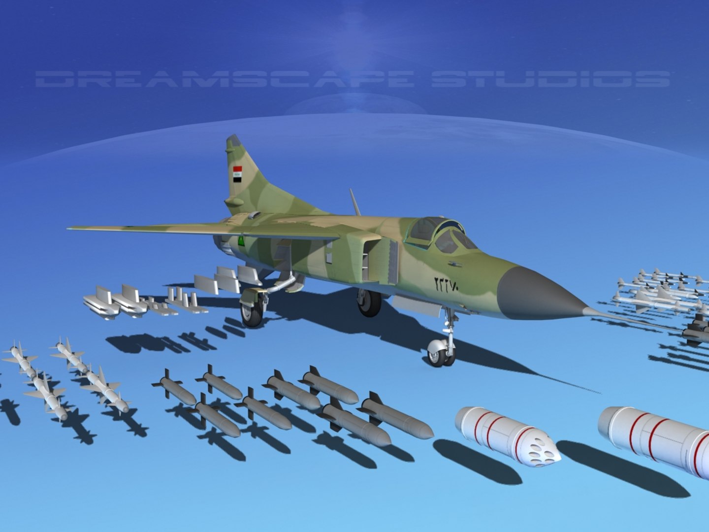 3d Model Mig-23 Flogger B Fighter