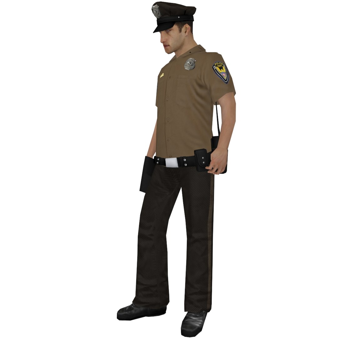 3d Model Rigged Police Officer