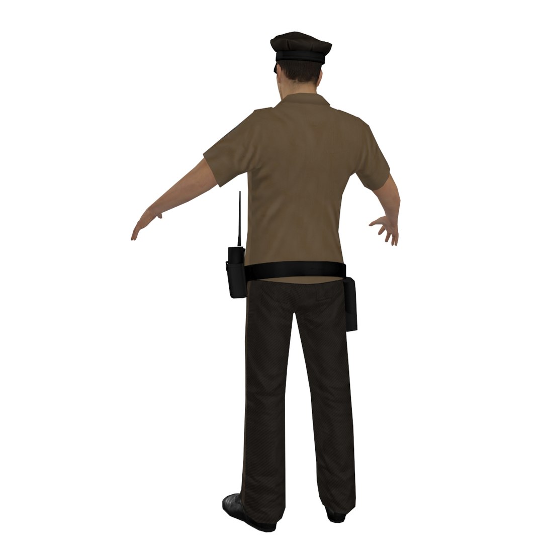 3d Model Rigged Police Officer
