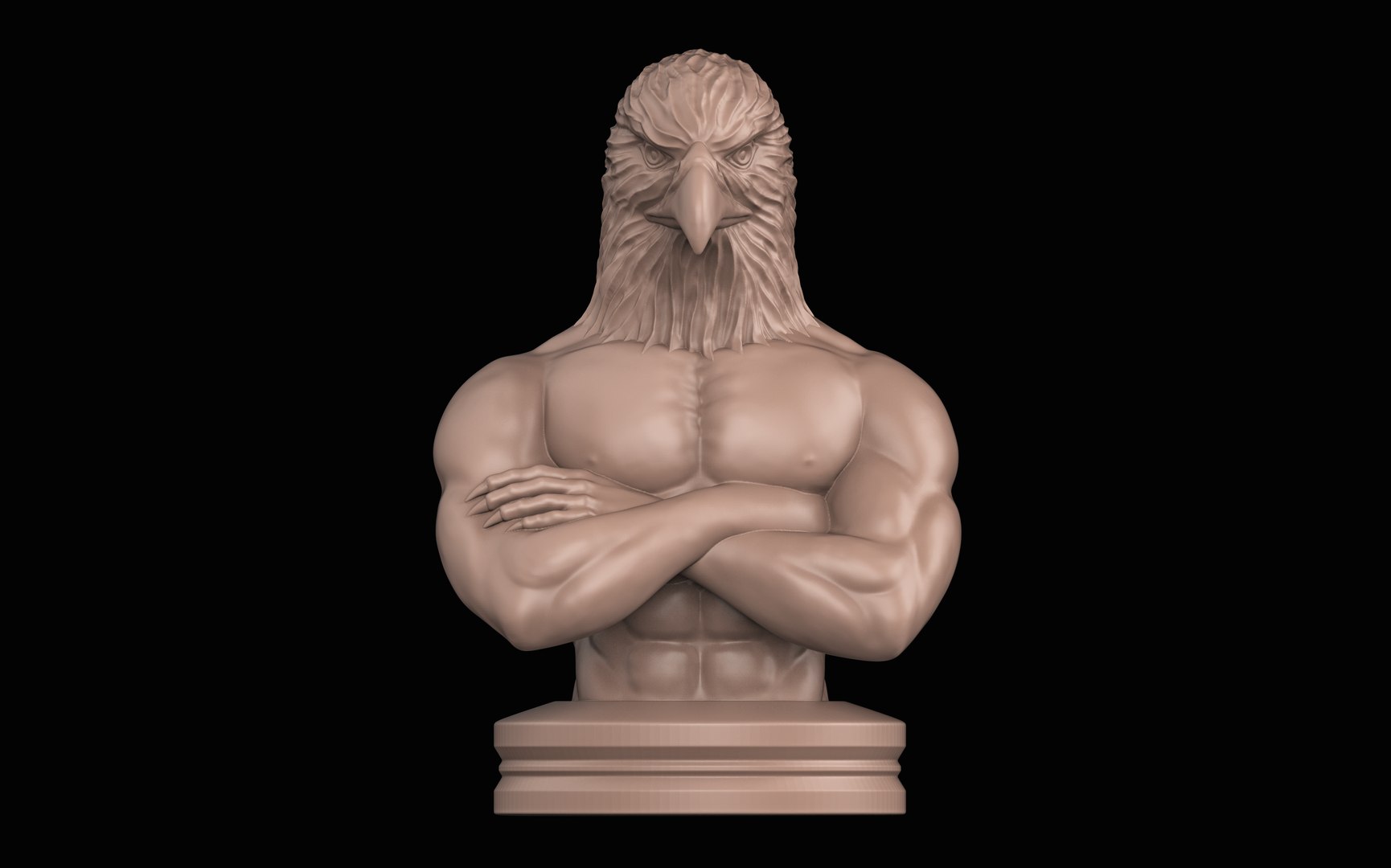 3D Eagle Man Bust - TurboSquid 1942501