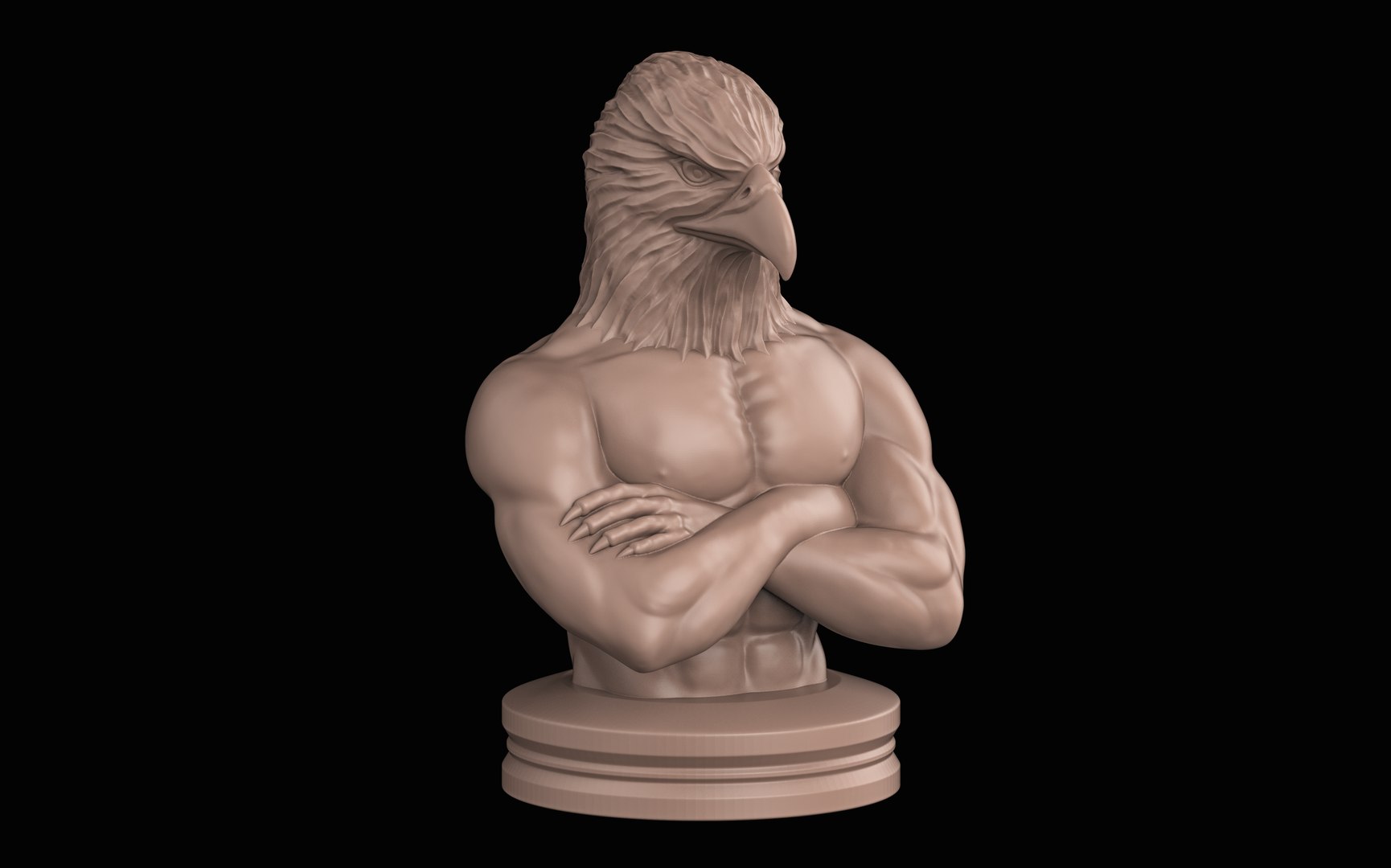 3D Eagle Man Bust - TurboSquid 1942501