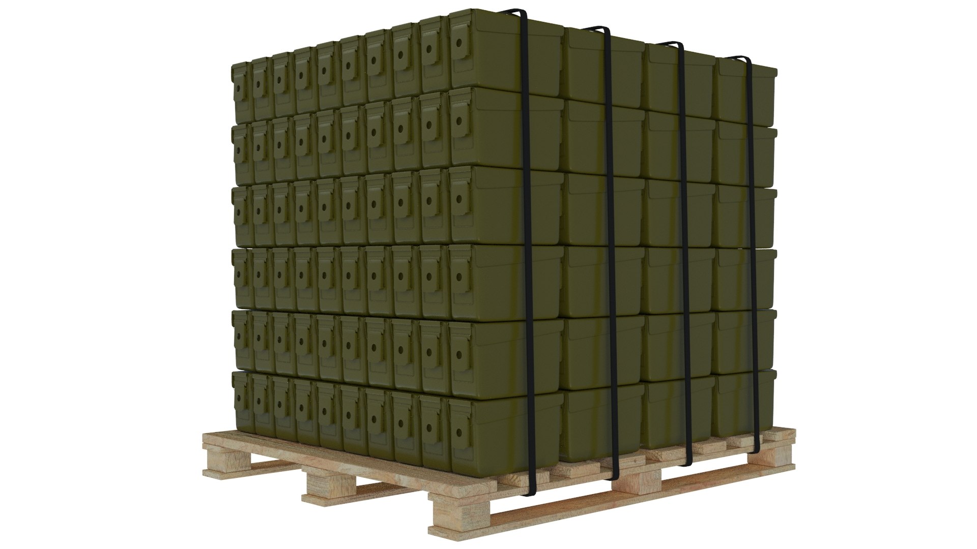 3D Ammunition Metal Box Palet model - TurboSquid 2000507