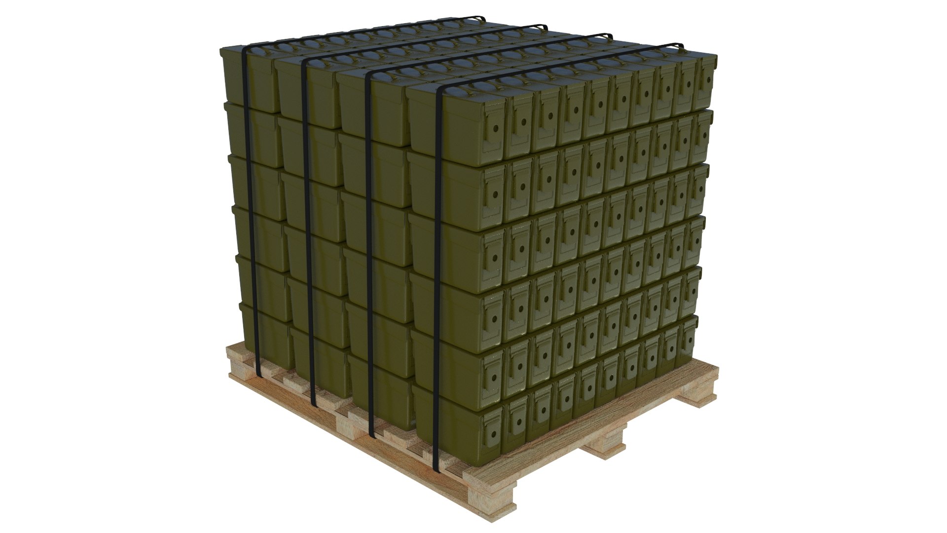 3D Ammunition Metal Box Palet Model - TurboSquid 2000507