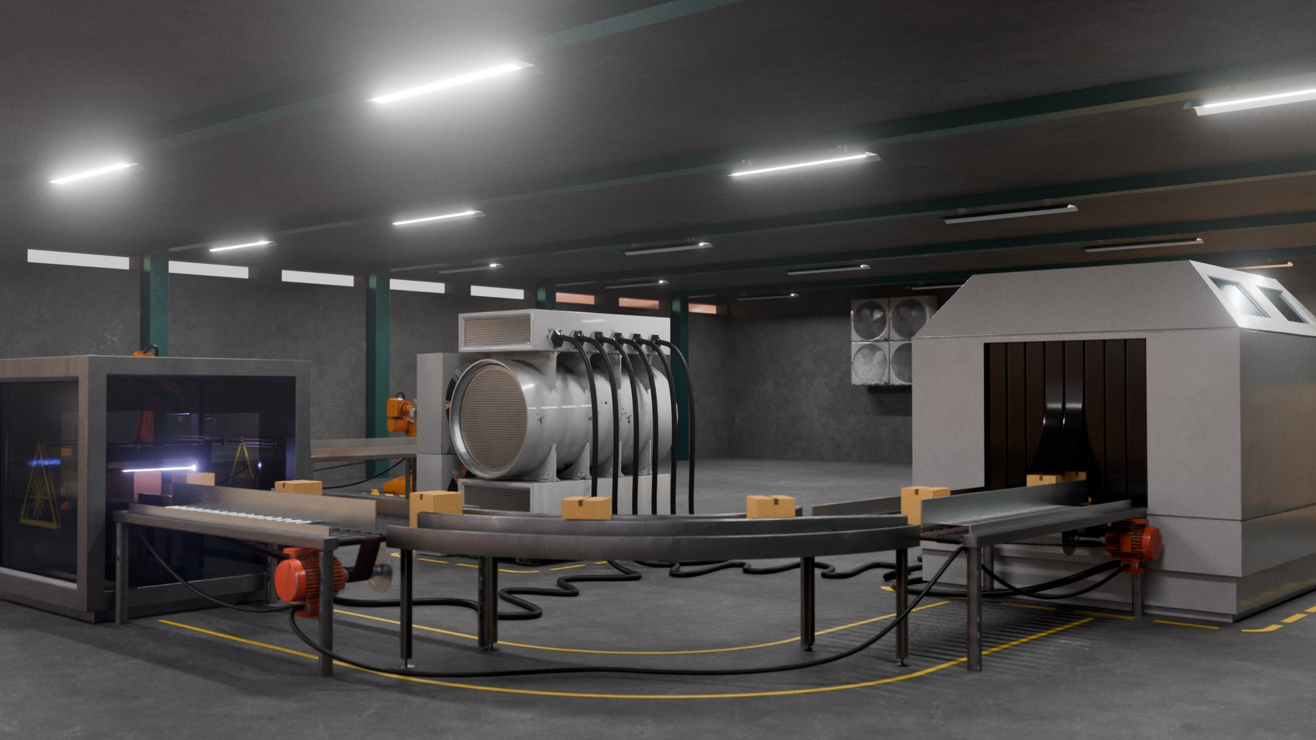 3D Production Line Model - TurboSquid 2376899