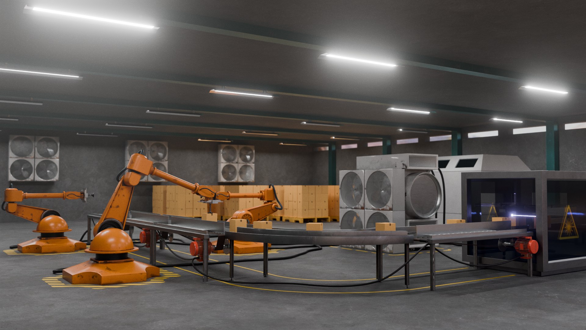 3D Production Line Model - TurboSquid 2376899