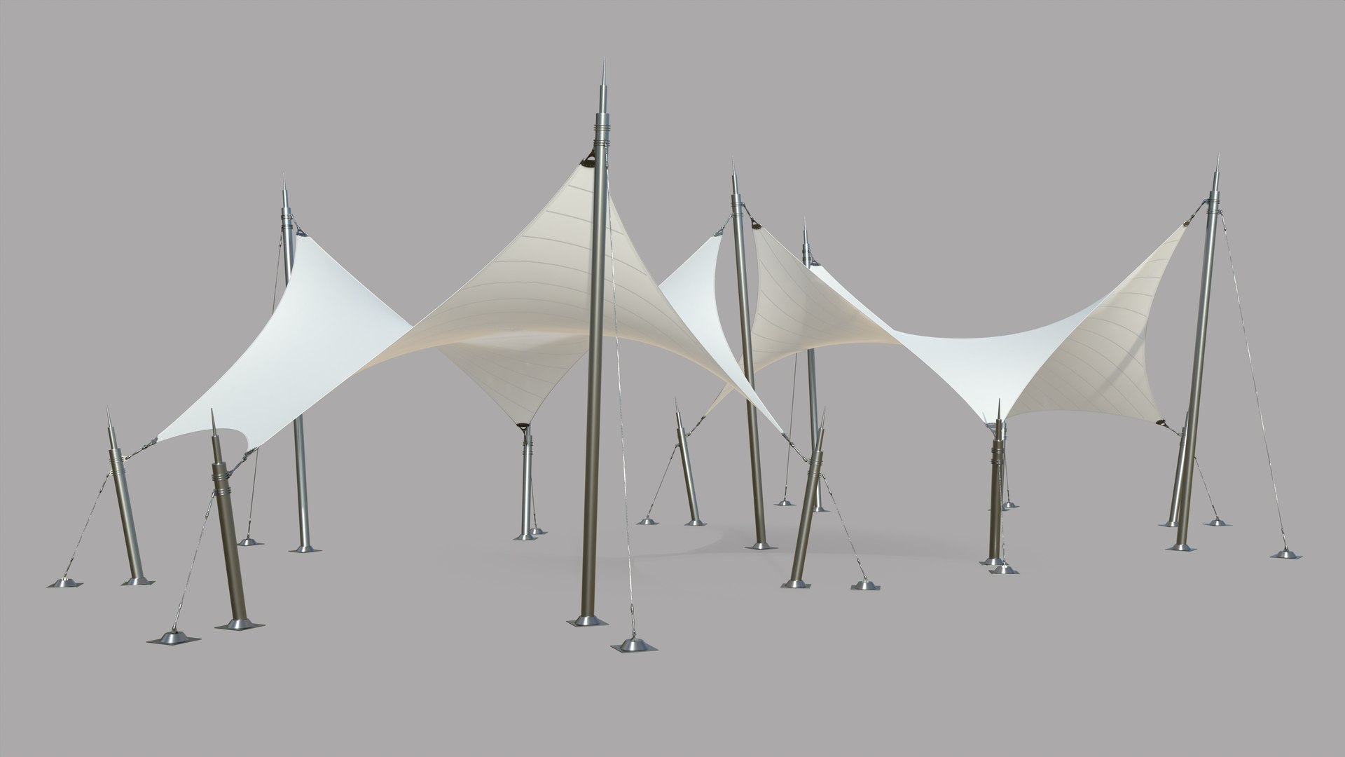 Tensile Structure Architecture 3D Model - TurboSquid 2262969