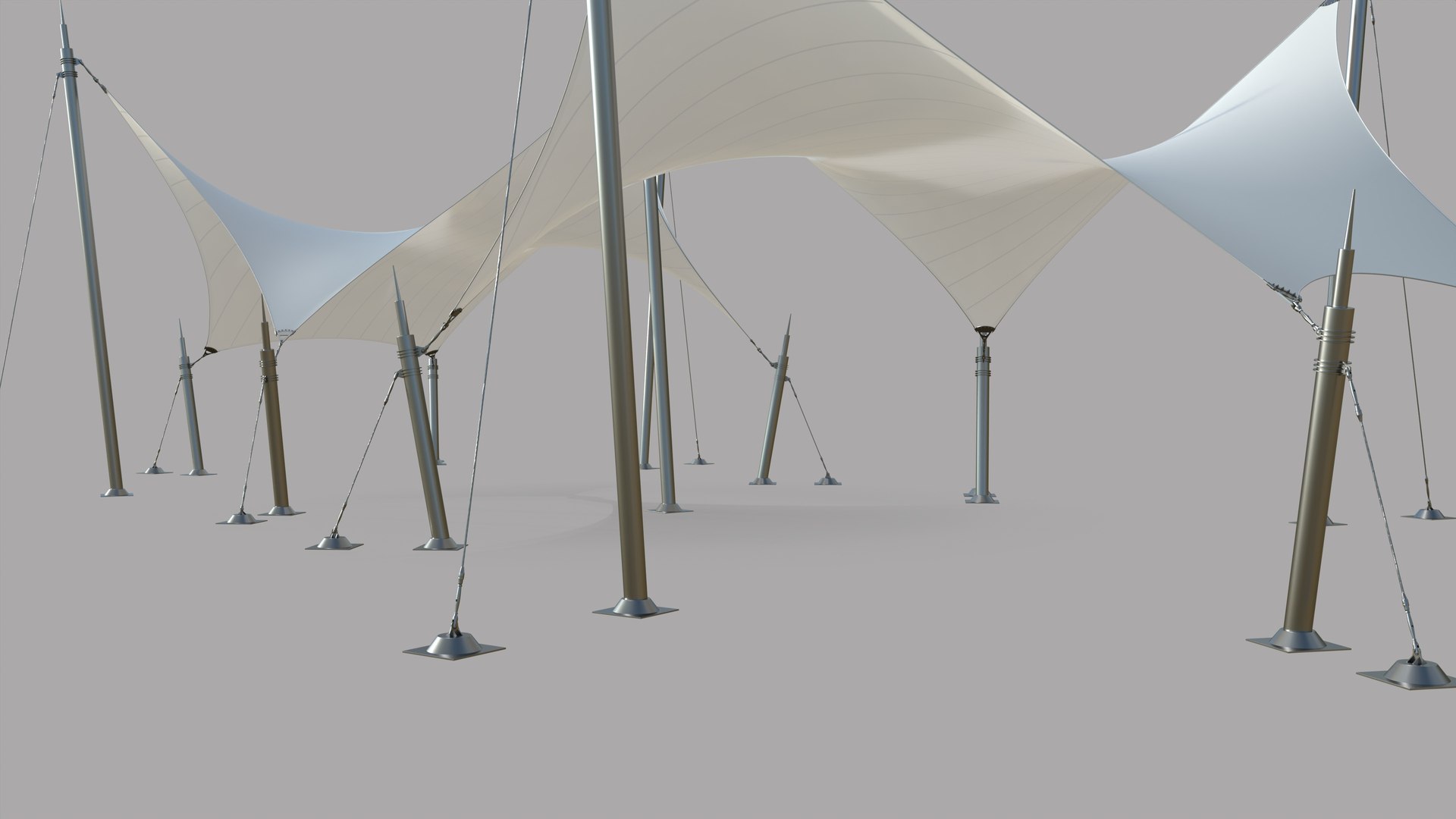 Tensile Structure Architecture 3D Model - TurboSquid 2262969