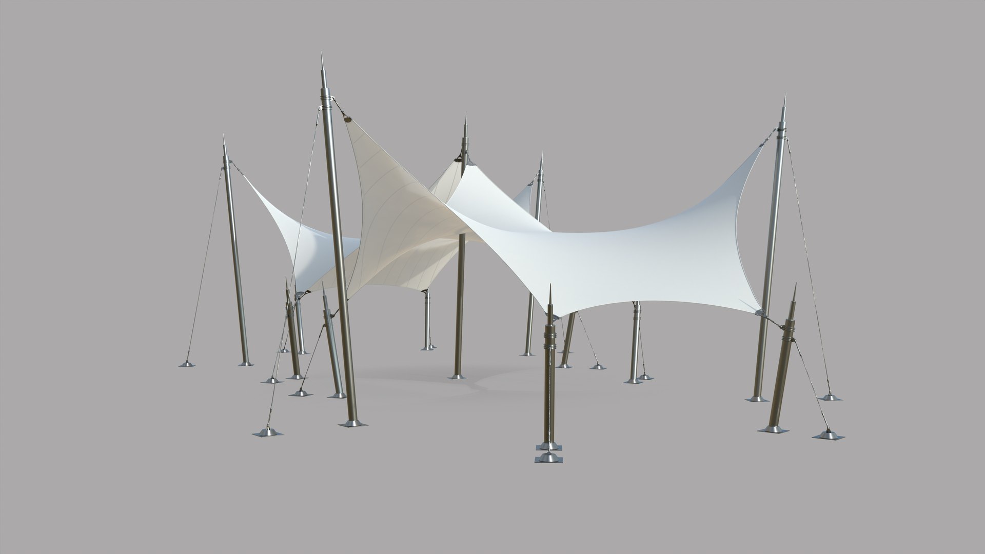 Tensile Structure Architecture 3D Model - TurboSquid 2262969