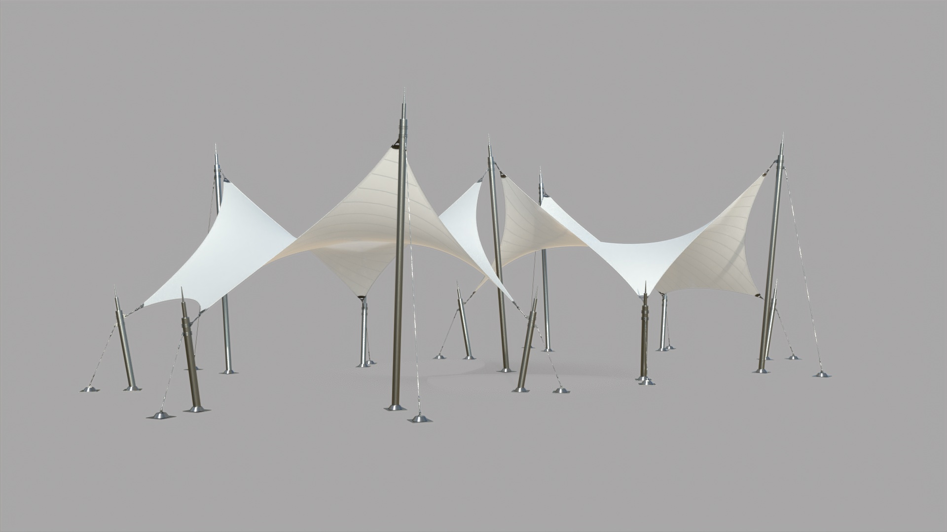 Tensile Structure Architecture 3D Model - TurboSquid 2262969