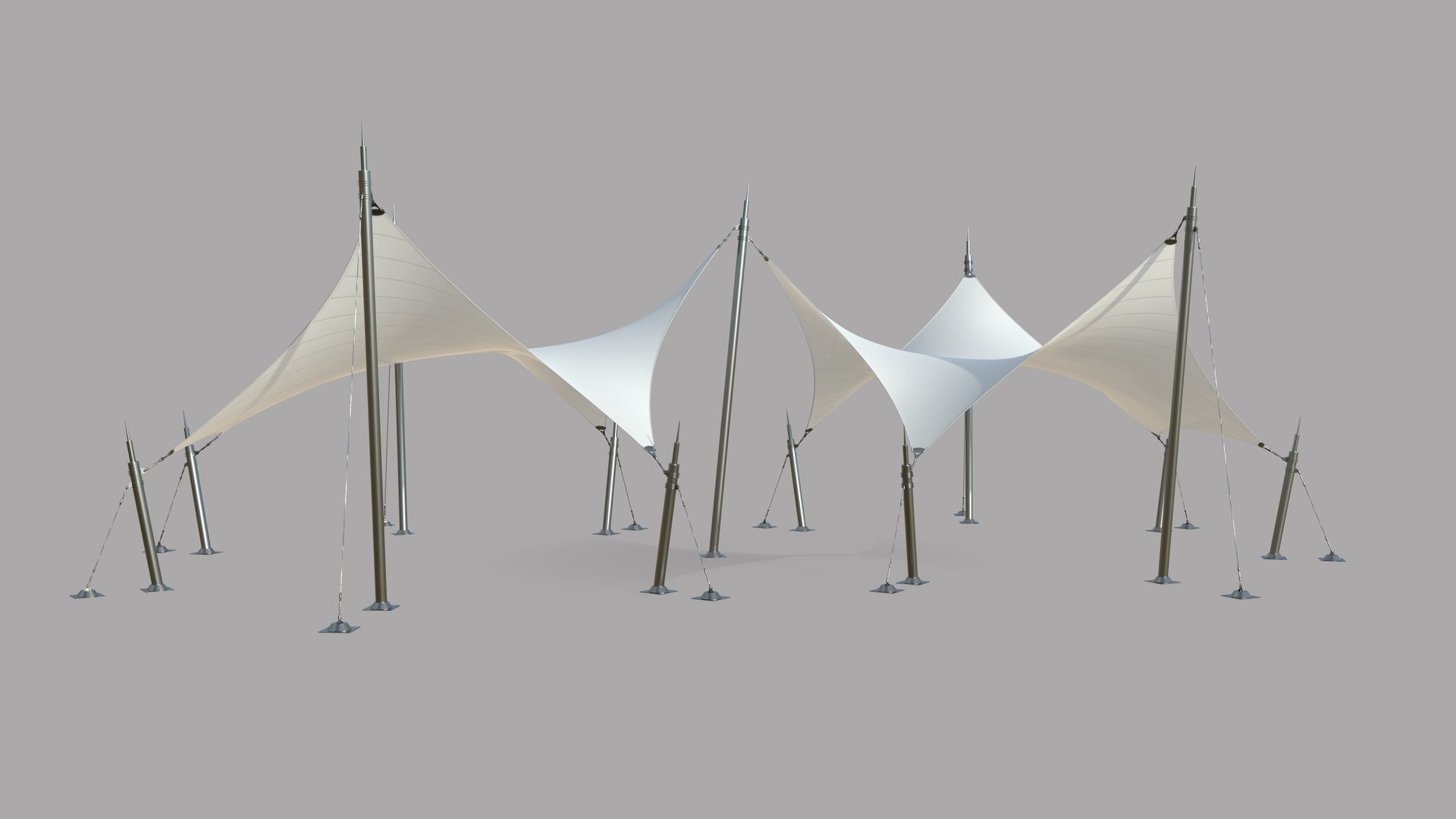 Tensile Structure Architecture 3D Model - TurboSquid 2262969