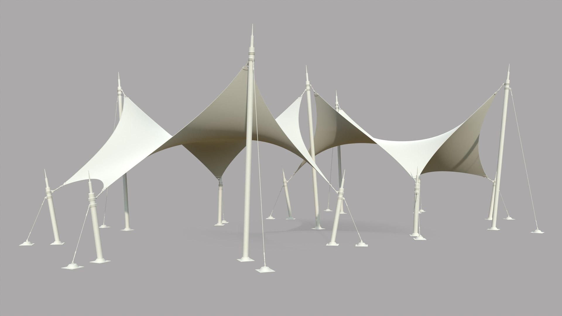 Tensile Structure Architecture 3D Model - TurboSquid 2262969