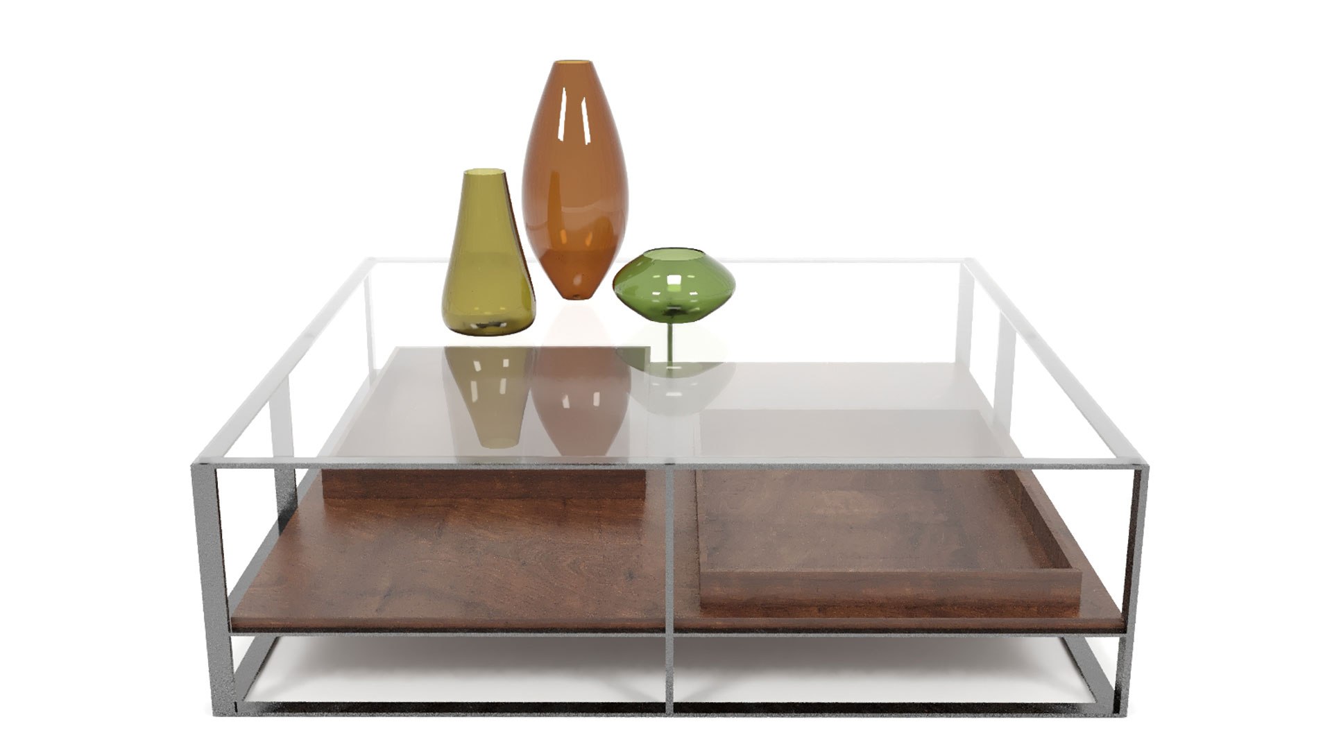 3D Coffee Table And Vases - TurboSquid 2045671