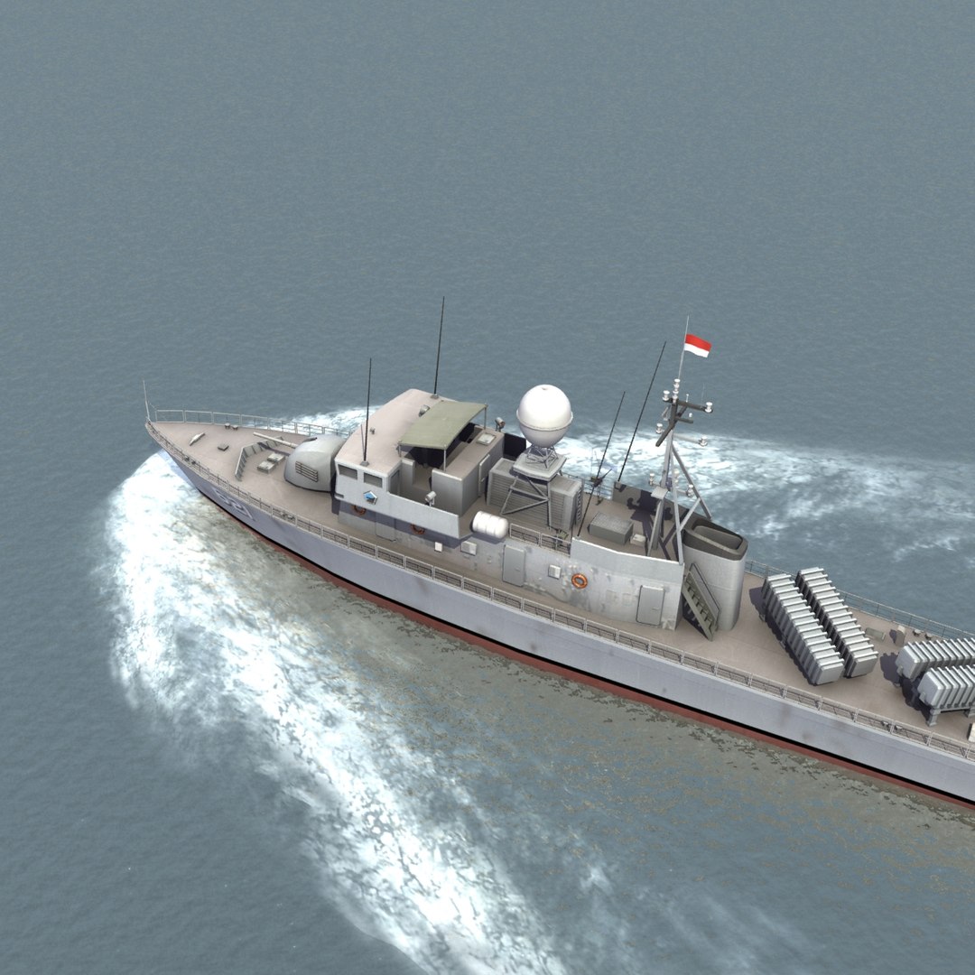 Mandau Class Gunboat 3d Model