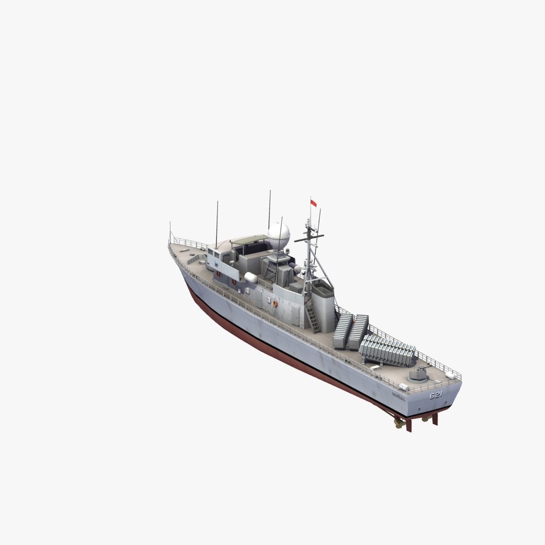 Mandau Class Gunboat 3d Model