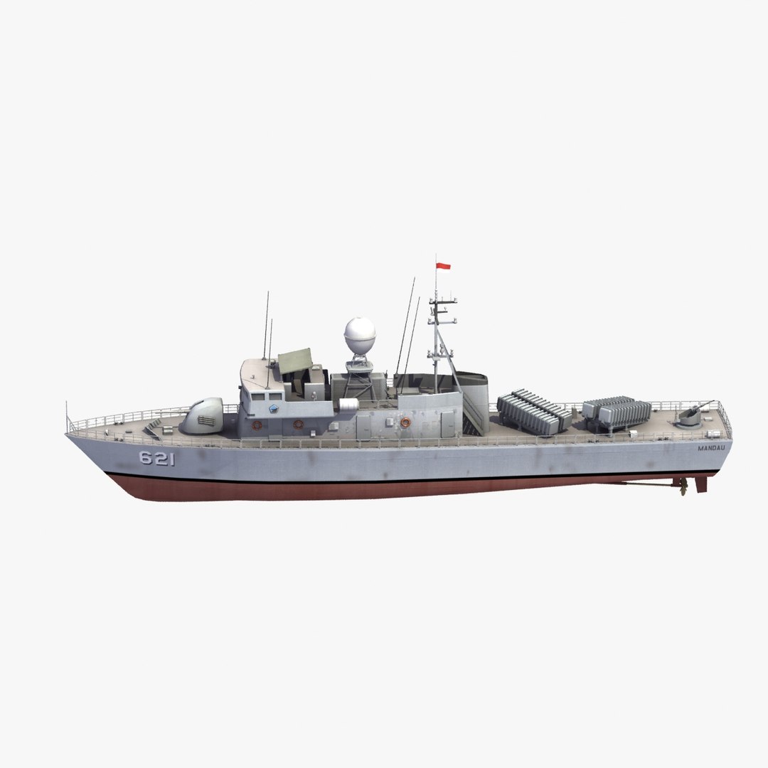 Mandau Class Gunboat 3d Model