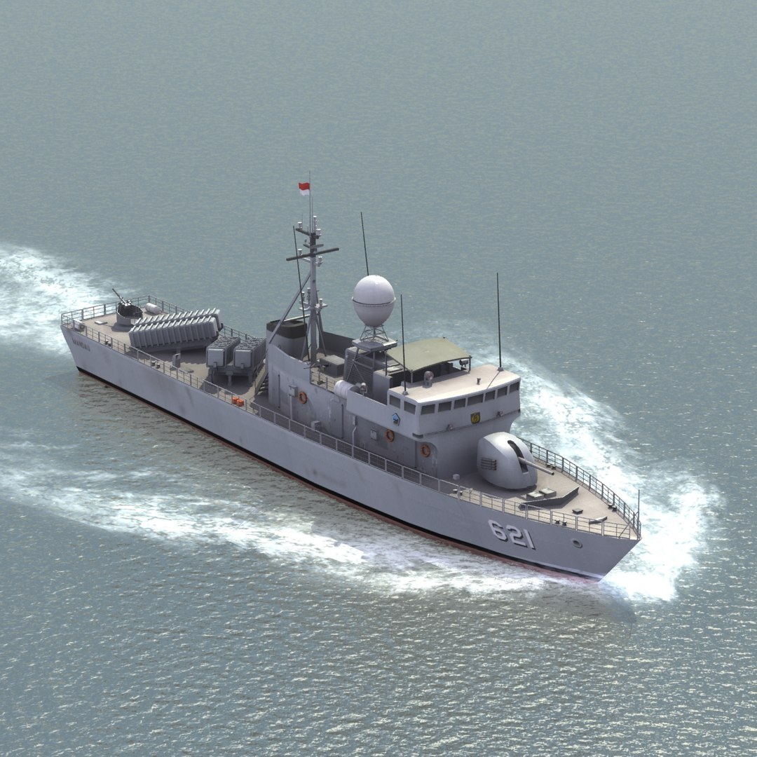 Mandau Class Gunboat 3d Model