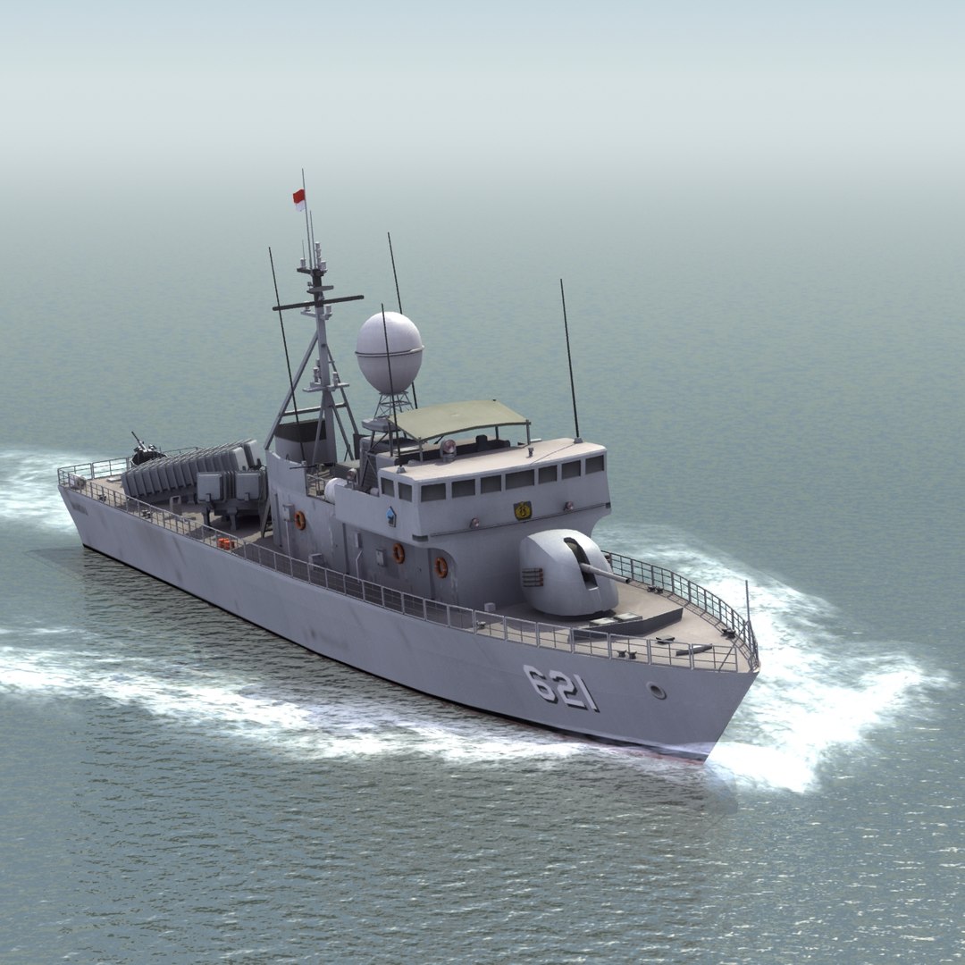 Mandau Class Gunboat 3d Model