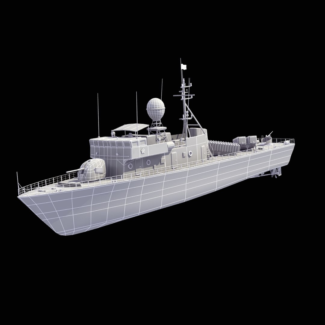 Mandau Class Gunboat 3d Model