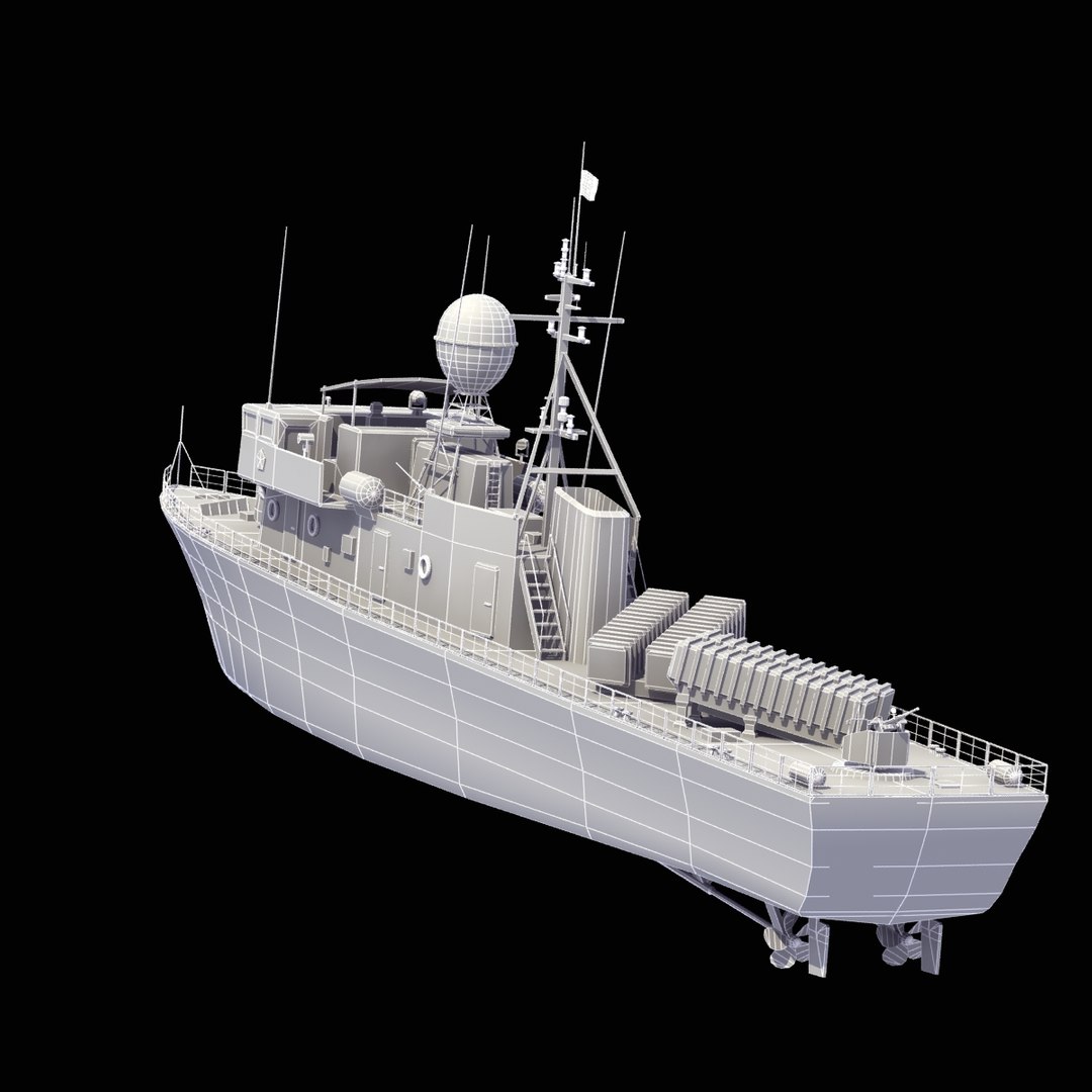 Mandau Class Gunboat 3d Model