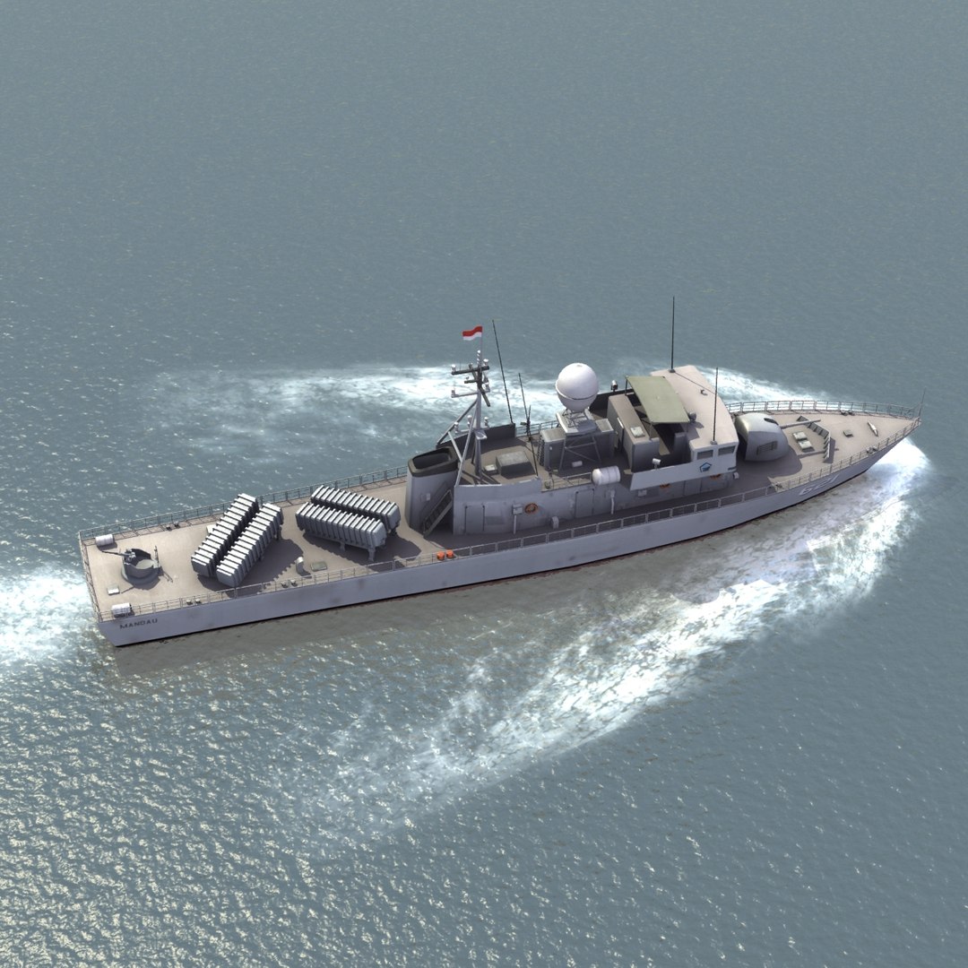 Mandau Class Gunboat 3d Model