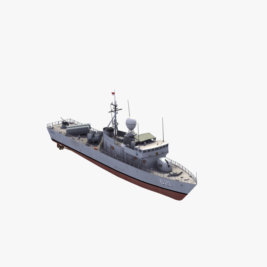 Mandau Class Gunboat 3d Model