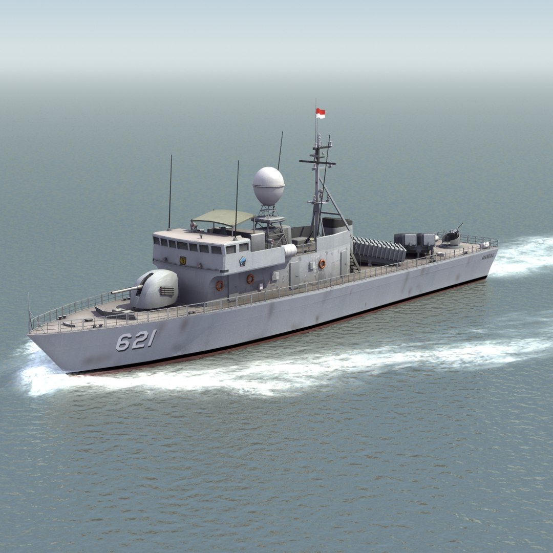 Mandau Class Gunboat 3d Model