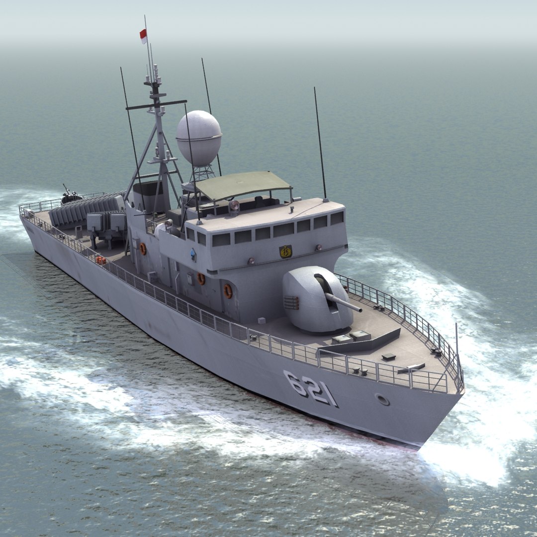 Mandau Class Gunboat 3d Model