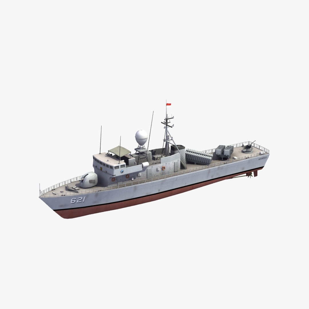 Mandau Class Gunboat 3d Model