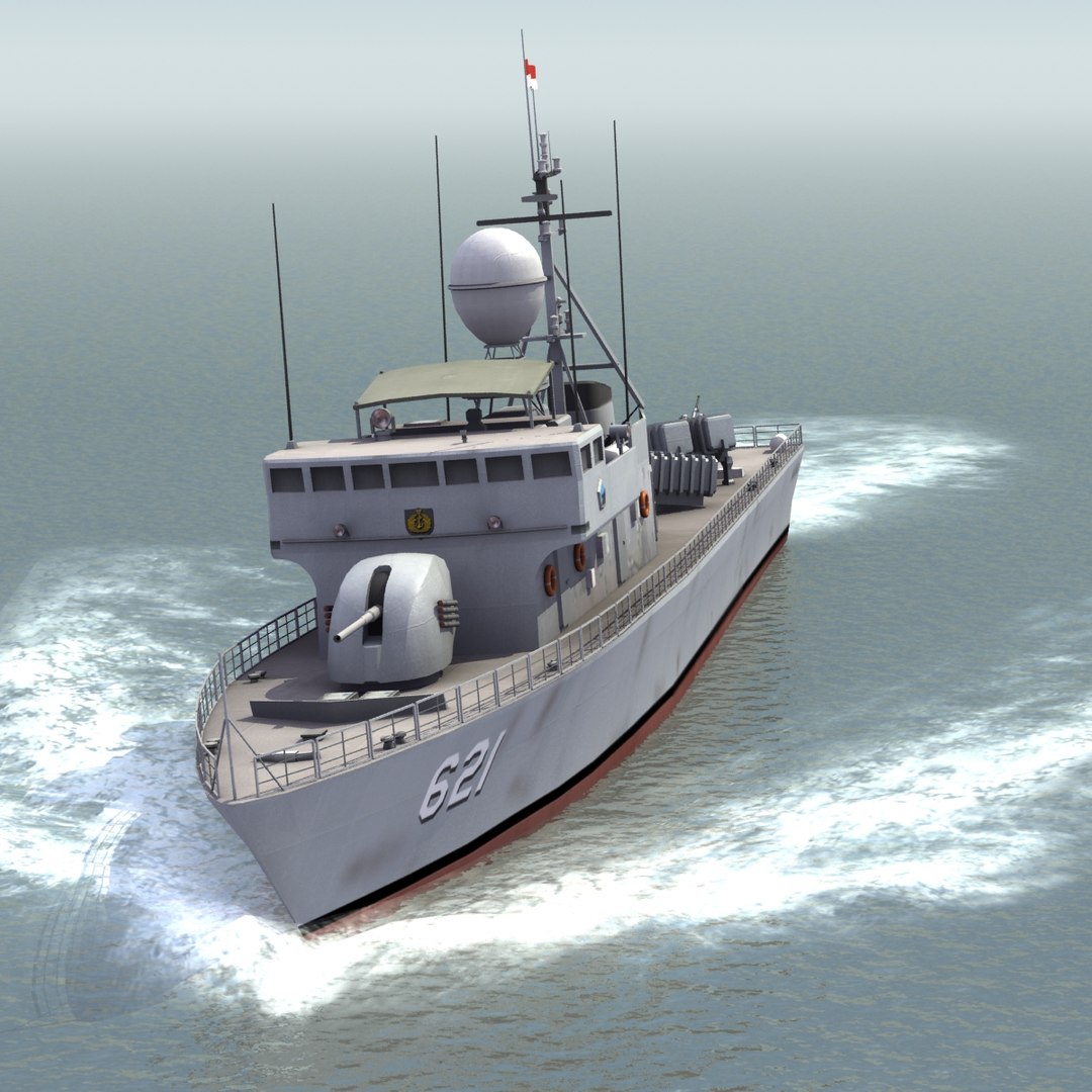 Mandau Class Gunboat 3d Model