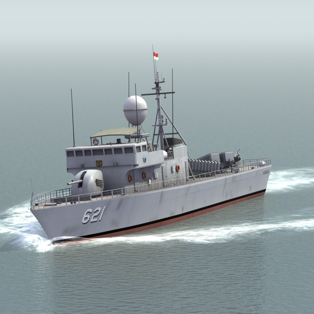 Mandau Class Gunboat 3d Model