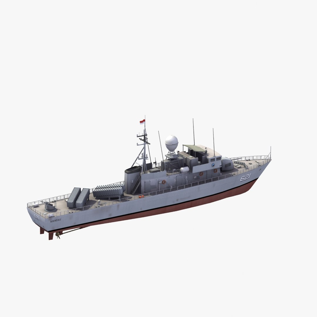 Mandau Class Gunboat 3d Model