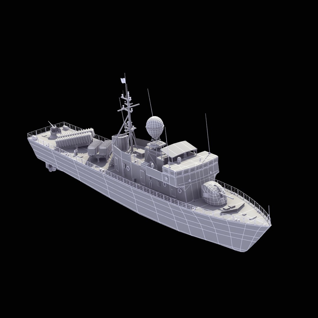 Mandau Class Gunboat 3d Model