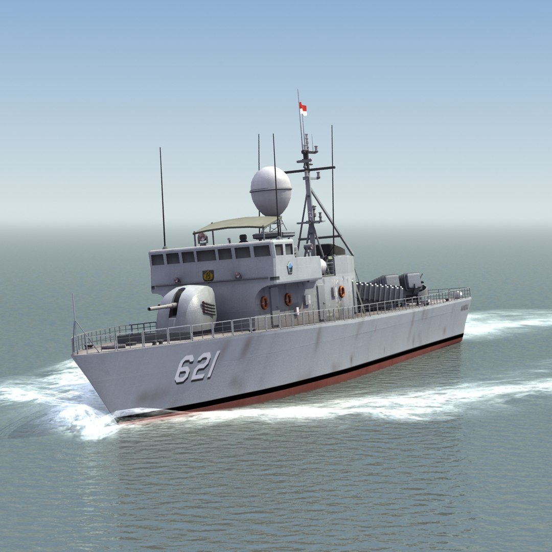 Mandau Class Gunboat 3d Model