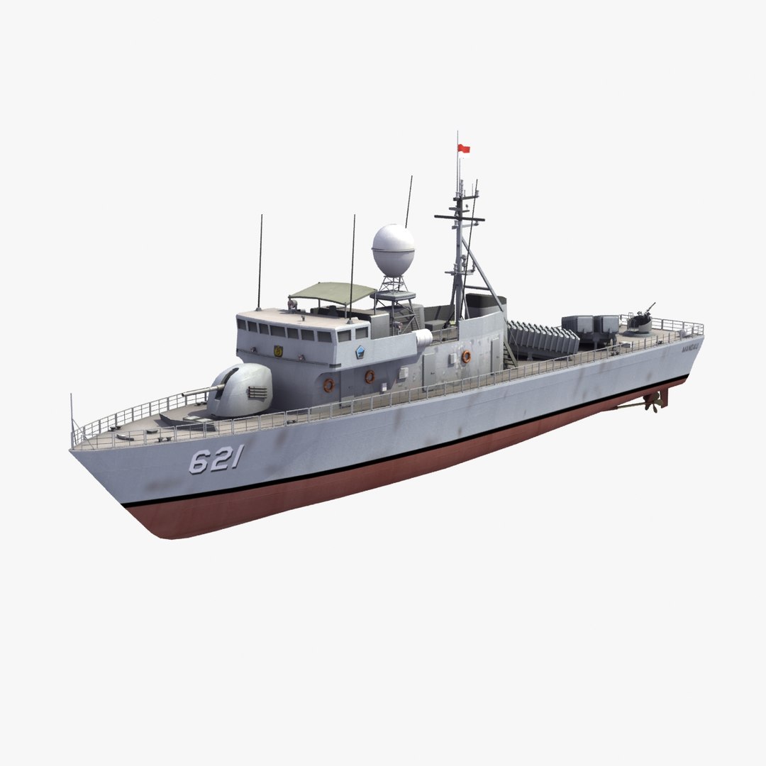 Mandau Class Gunboat 3d Model