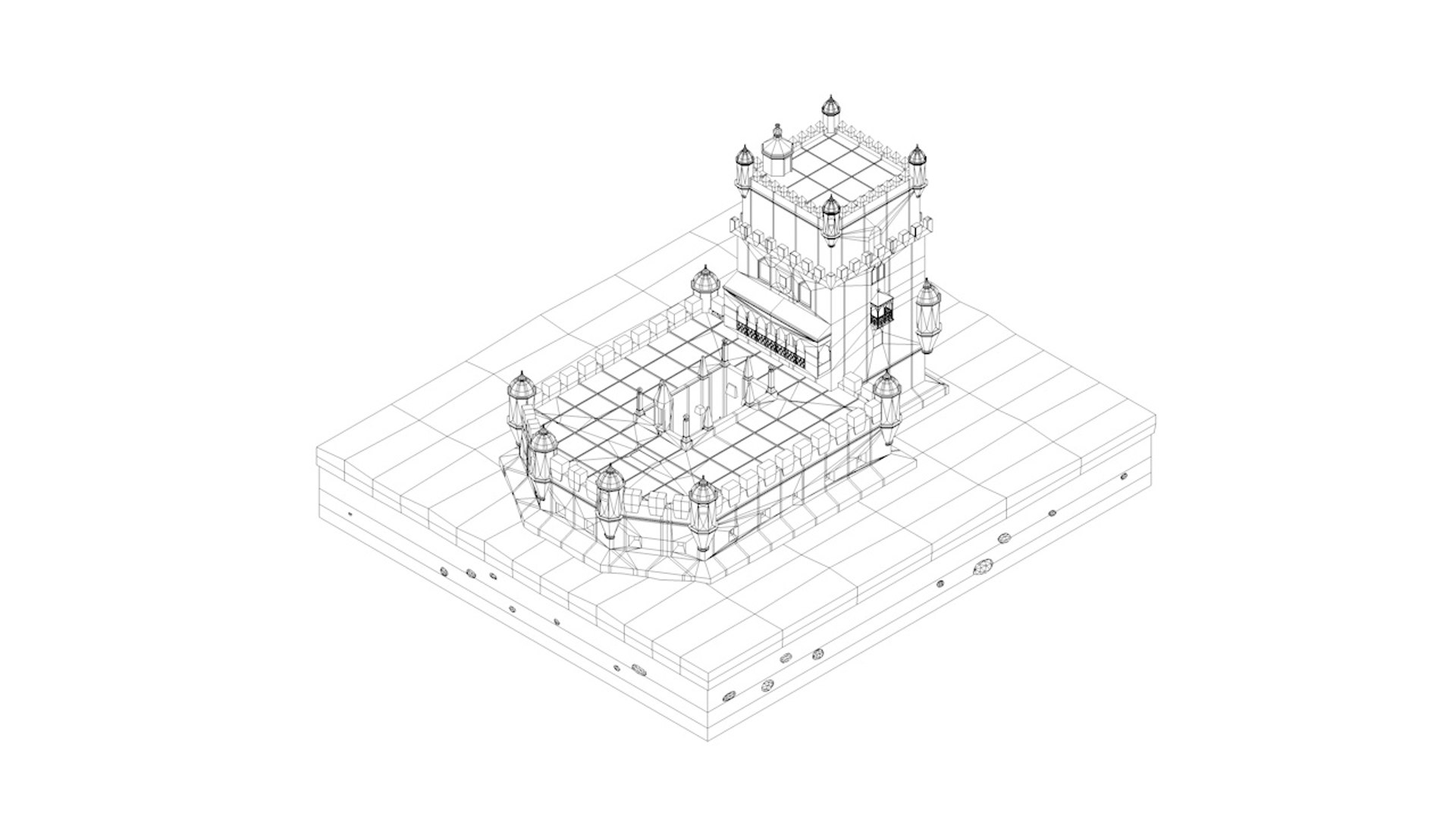 Cartoon tower 3D model - TurboSquid 1383961