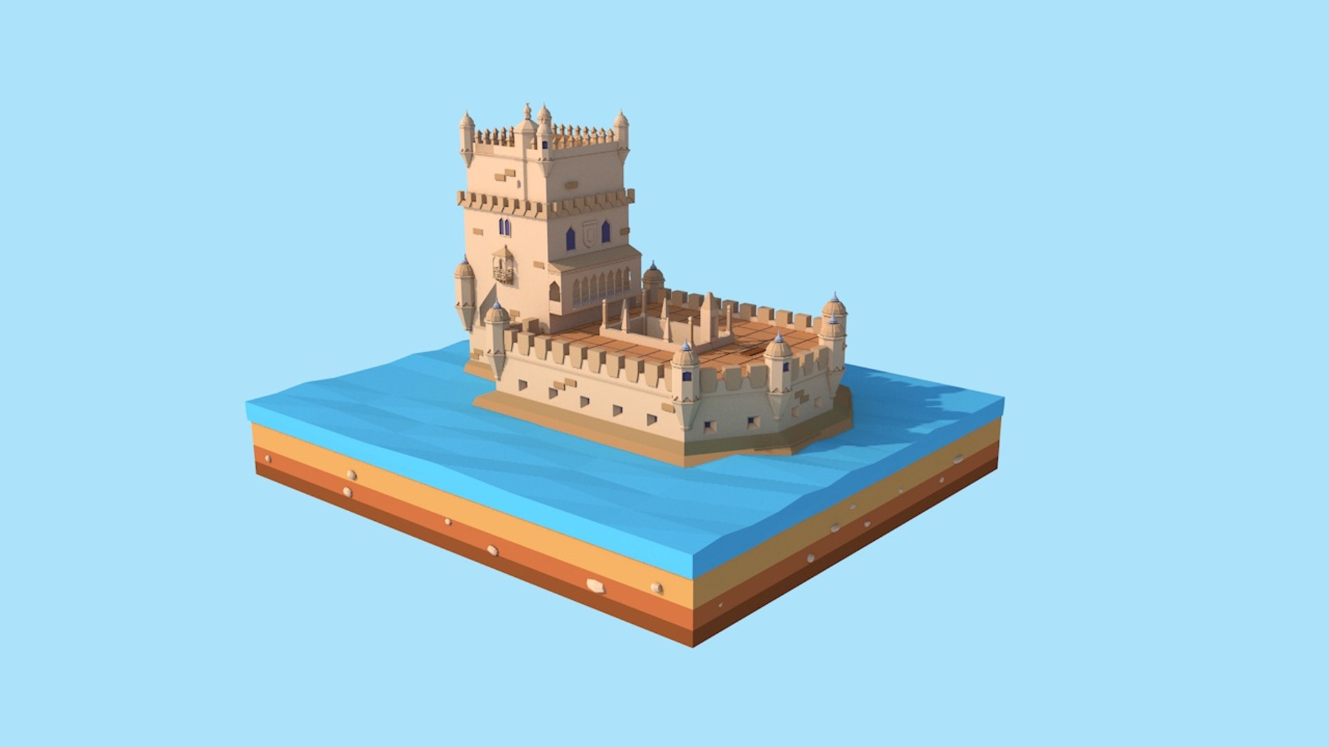 Cartoon tower 3D model - TurboSquid 1383961